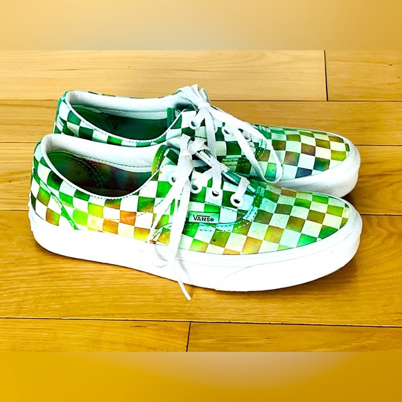 Vans | Shoes | Cool Green Checkered Vansgood Clean Conditionwomen Size ...